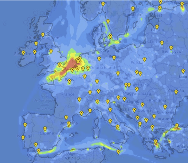 Heat mapping - IoT Sensors - Bettair Cities